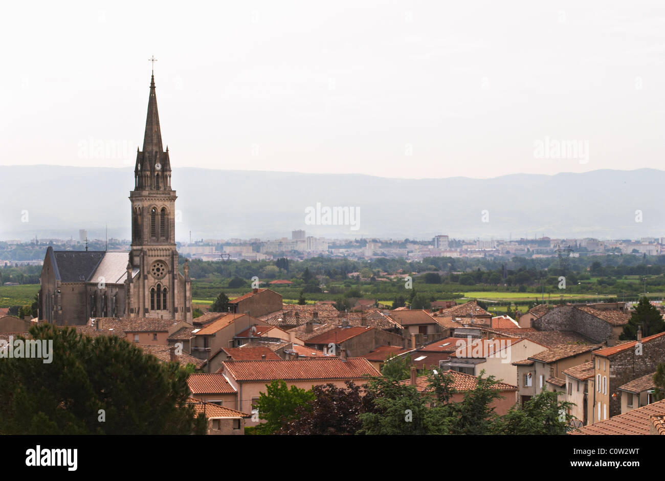 church and village cornas rhone france Stock Photo - Alamy