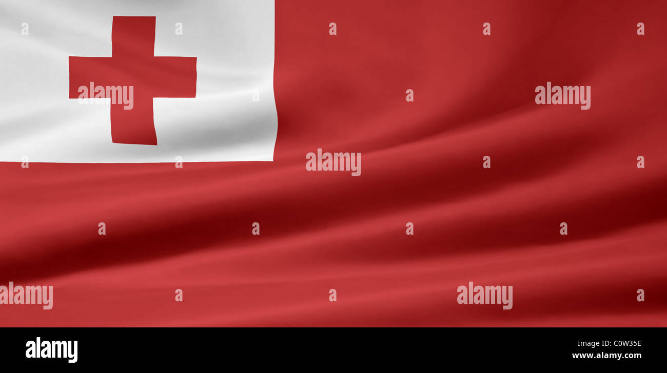 High resolution flag of Tonga Stock Photo - Alamy