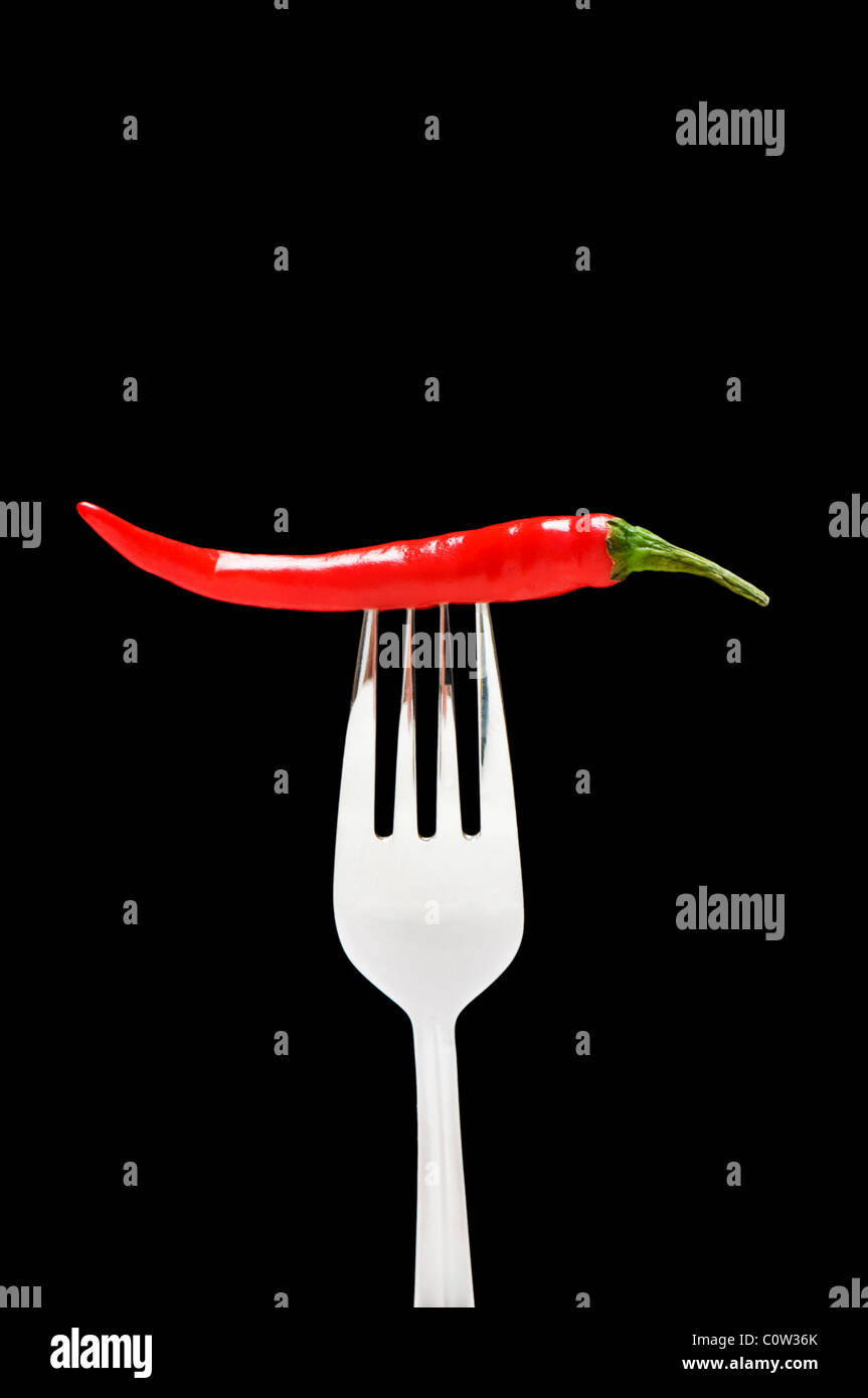 Burning red chilli pepper Cut Out Stock Images & Pictures - Alamy