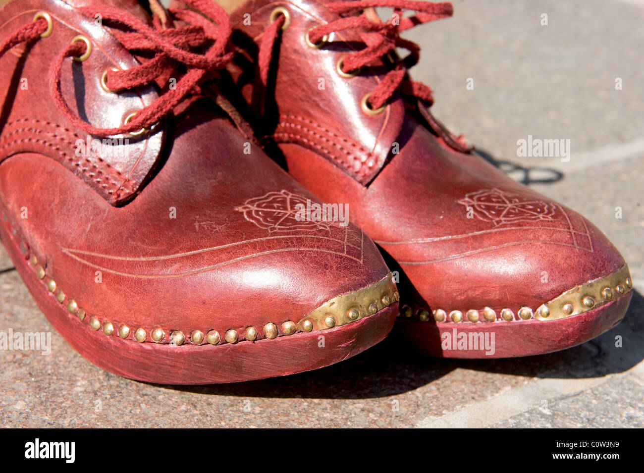 Traditional red clogs Stock Photo - Alamy