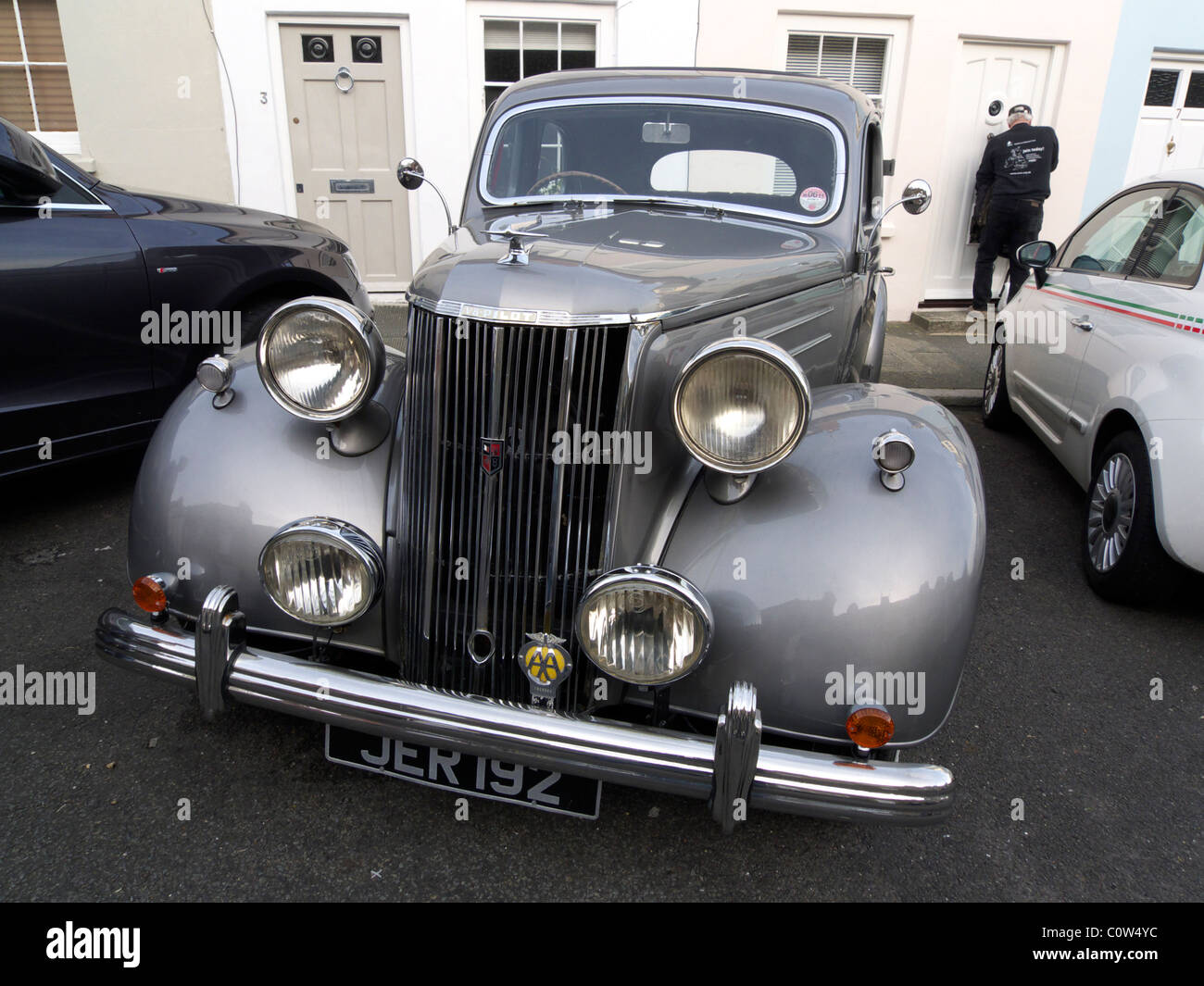 united kingdom west sussex arundel a grey ford v8 pilot vintage car ...