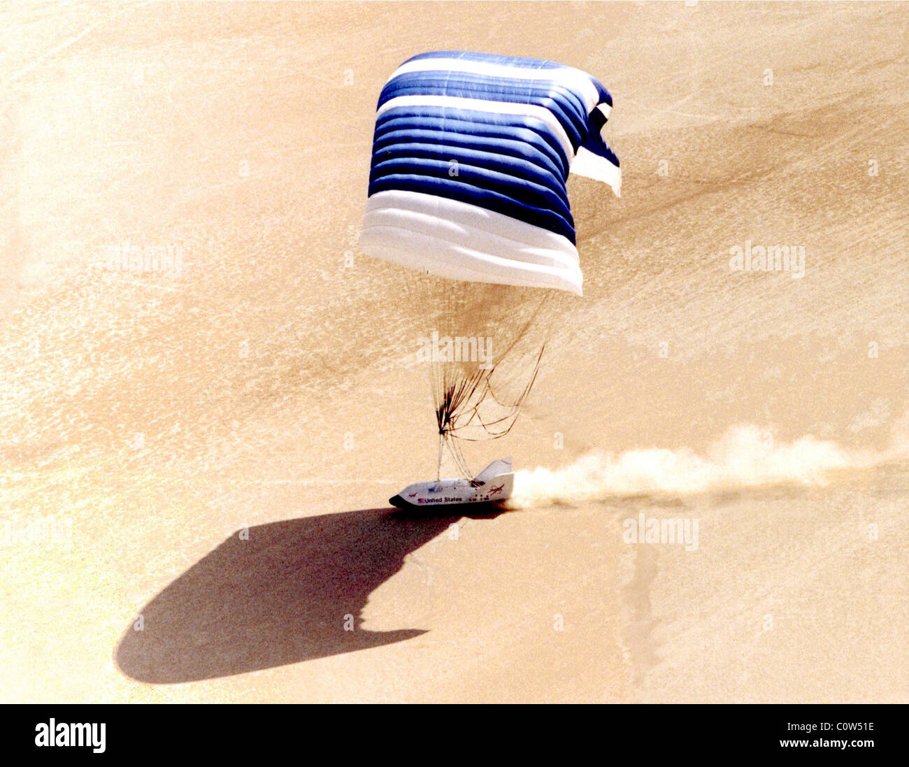 X-38 Vehicle in Flight with Deployed Parafoil during First Free Flight ...