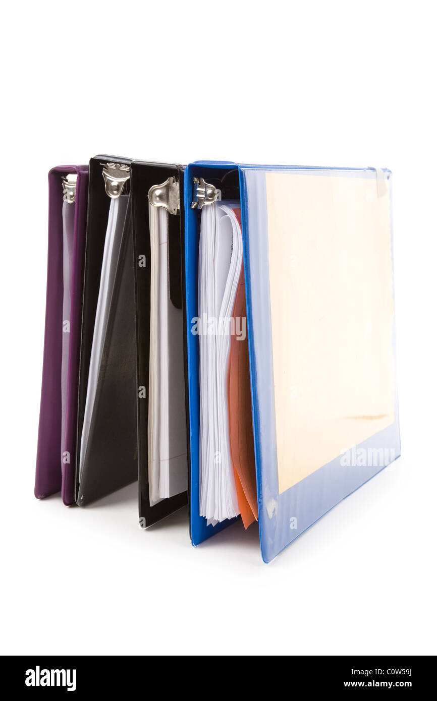 file folder, Ring Binder, with white background Stock Photo - Alamy