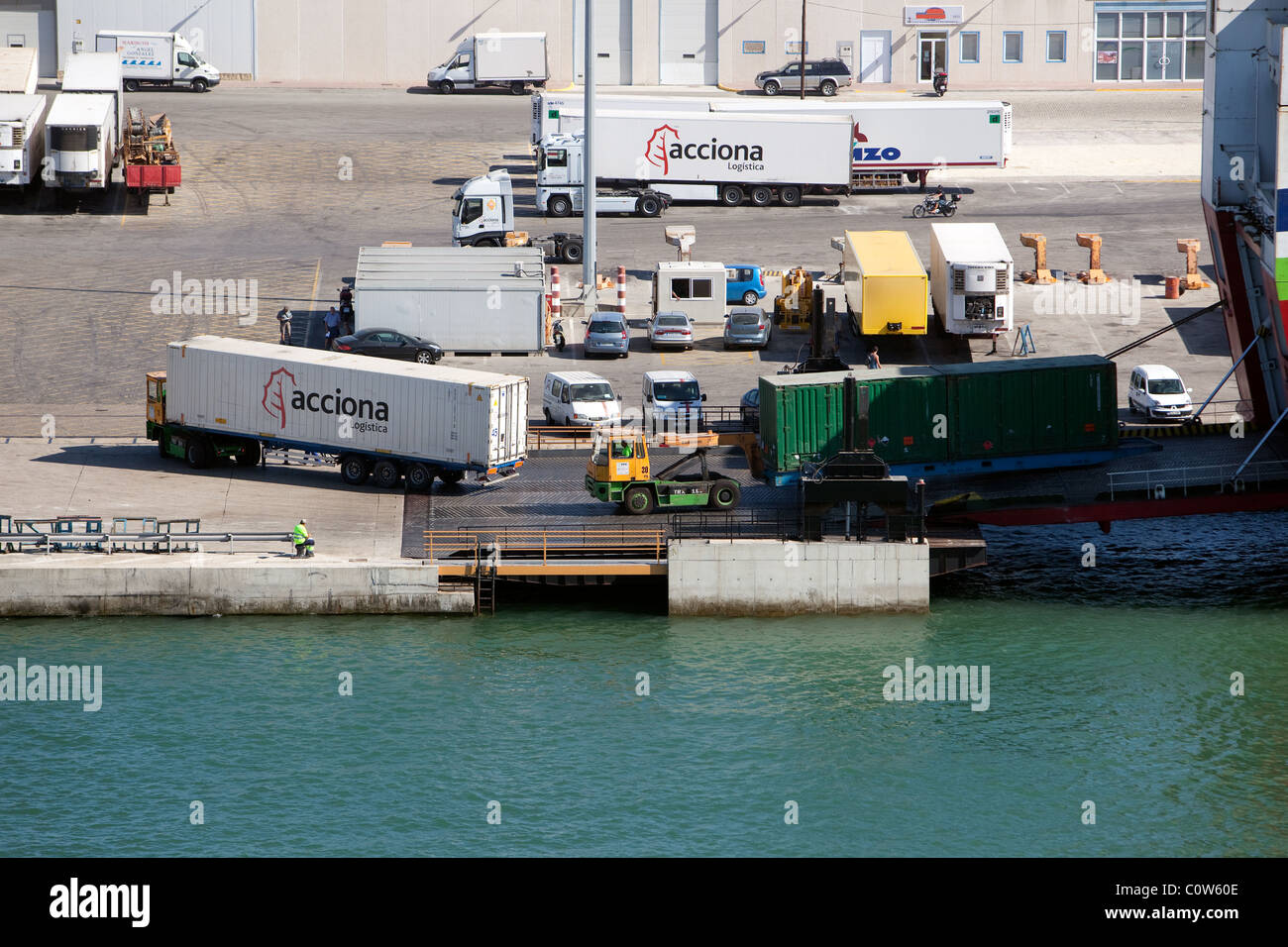 Trucks Lorry Lorries Dock Port High Resolution Stock Photography and ...