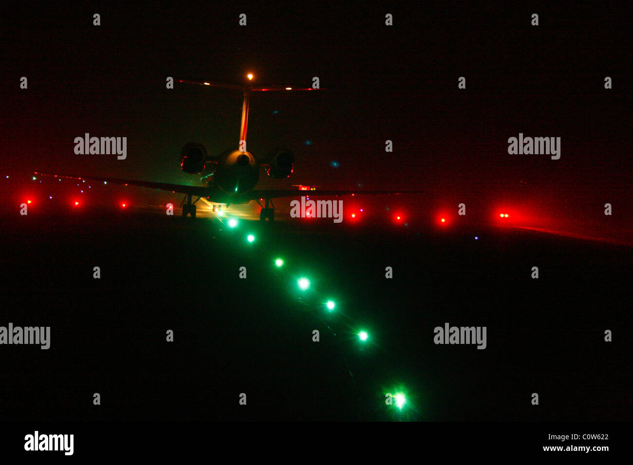 Runway airport light Stock Photo - Alamy