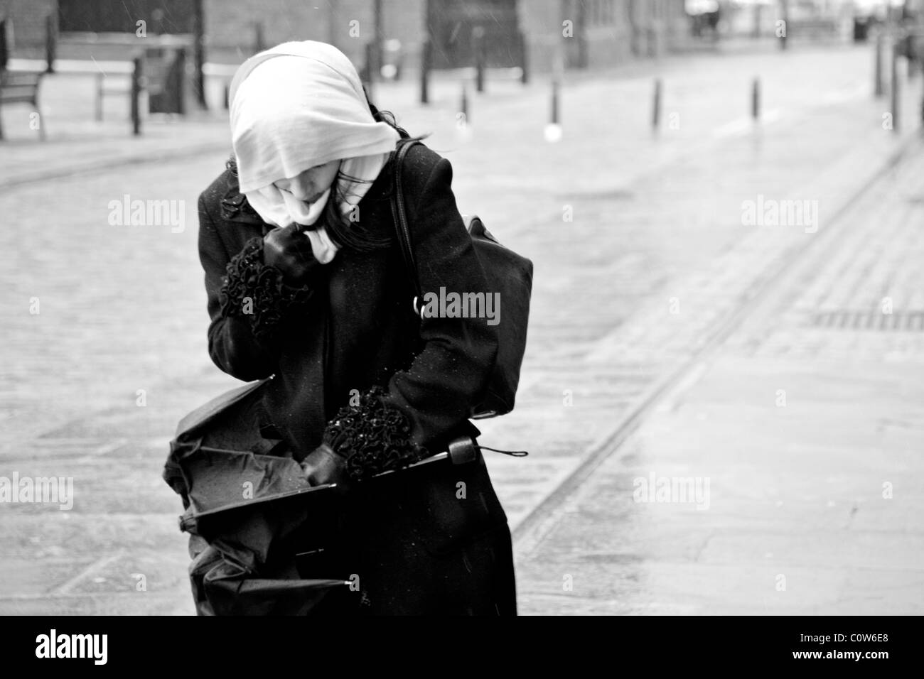 Cold weather england Black and White Stock Photos & Images - Alamy
