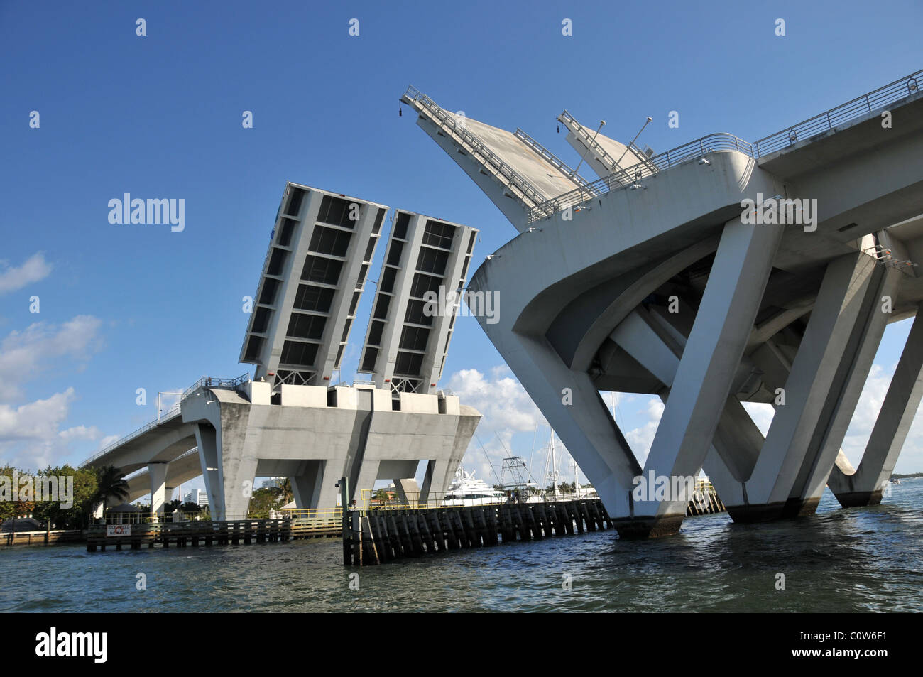 Lift bridge over Intracoastal waterway Florida USA Stock Photo - Alamy