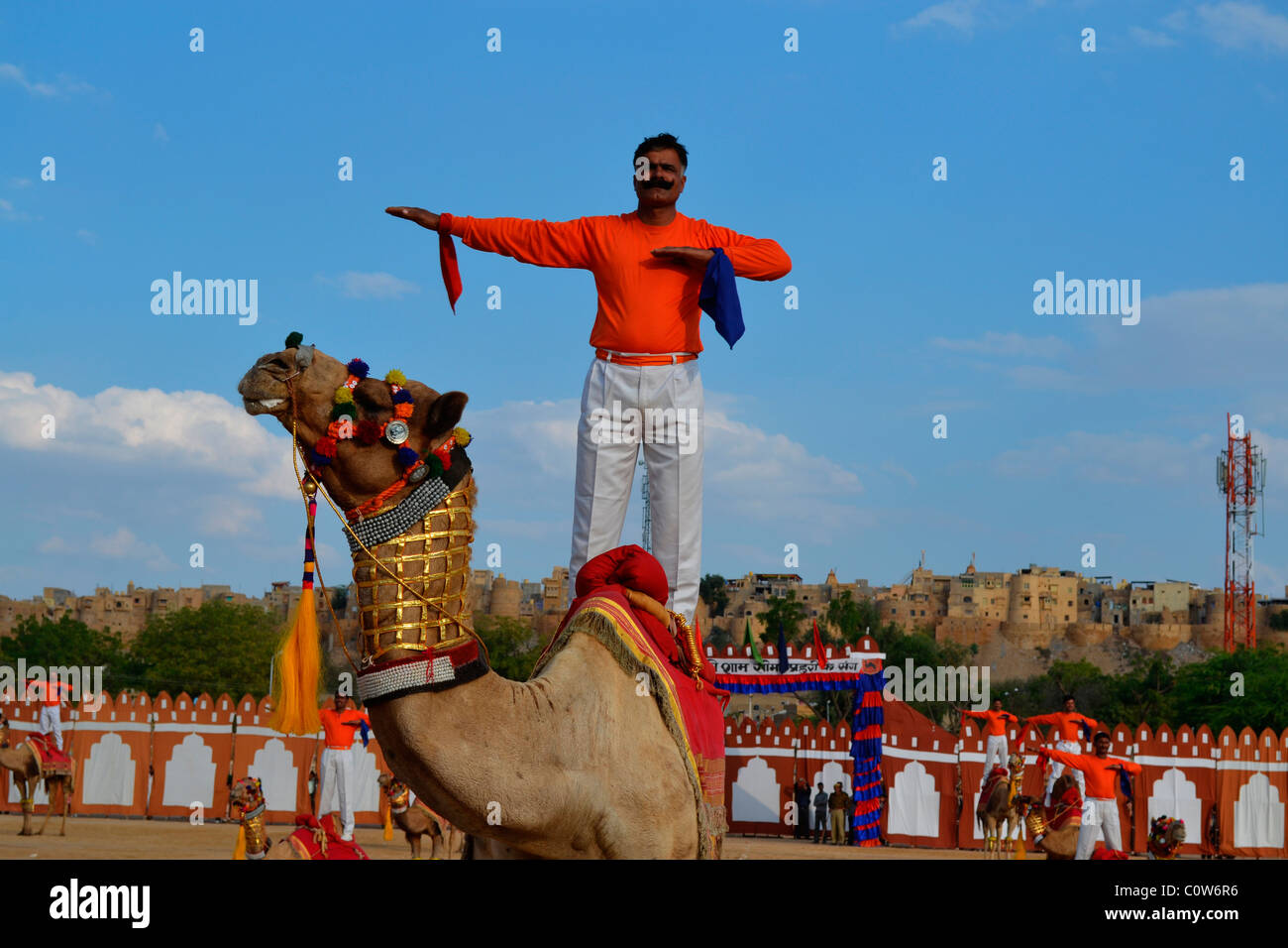 camel show in jaisalmer, Rajasthan, India Stock Photo - Alamy