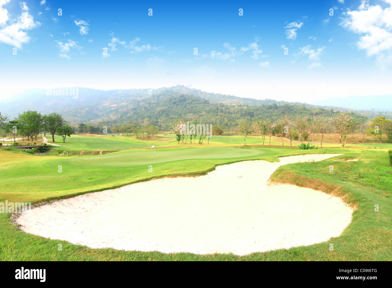 golfers playing golf Stock Photo - Alamy