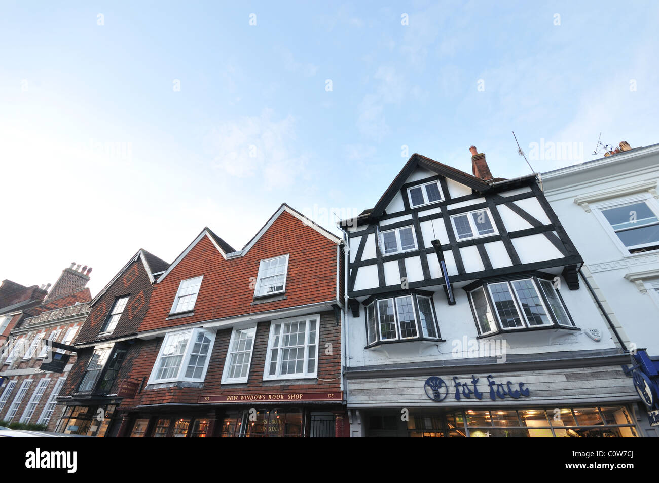 English old style houses, Lewes, East Sussex, England Stock Photo - Alamy