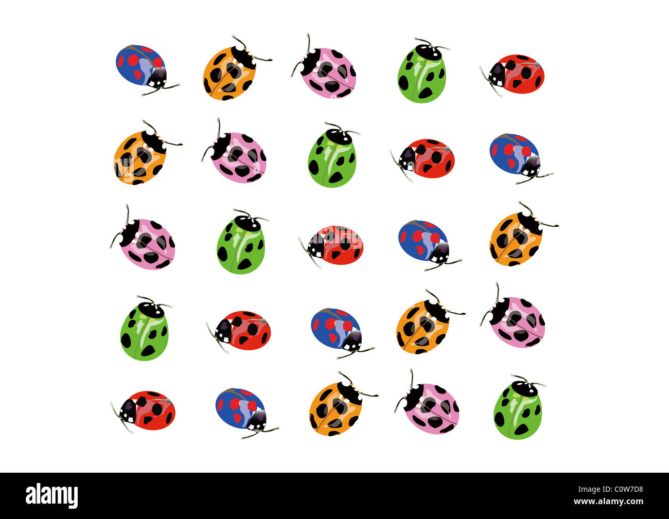 Ladybird pattern Cut Out Stock Images & Pictures - Alamy