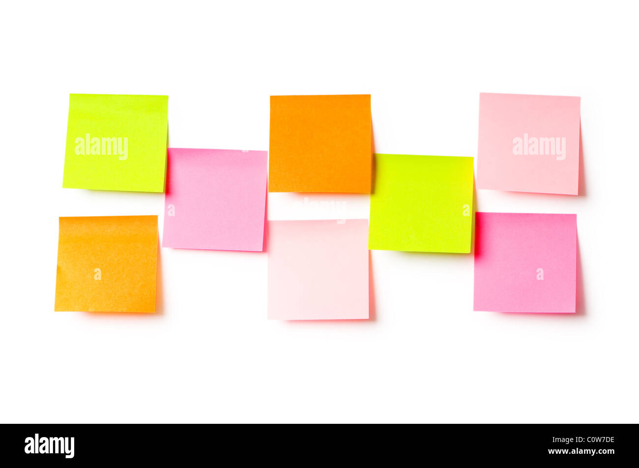 Reminder notes isolated on the white background Stock Photo - Alamy