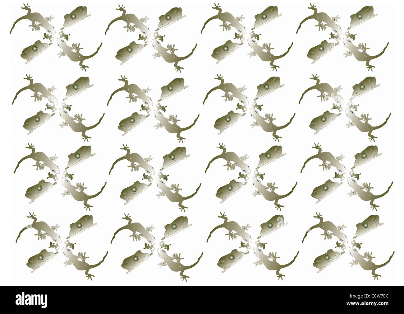 Pattern of Japanese Painting, Lizard Stock Photo - Alamy