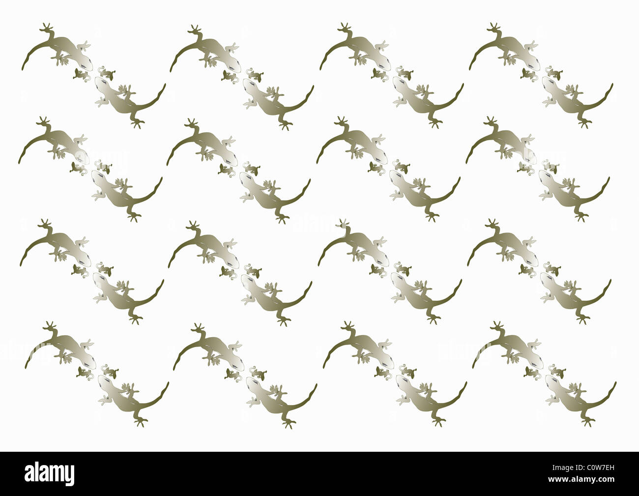 Pattern of Japanese Painting, Lizard Stock Photo - Alamy
