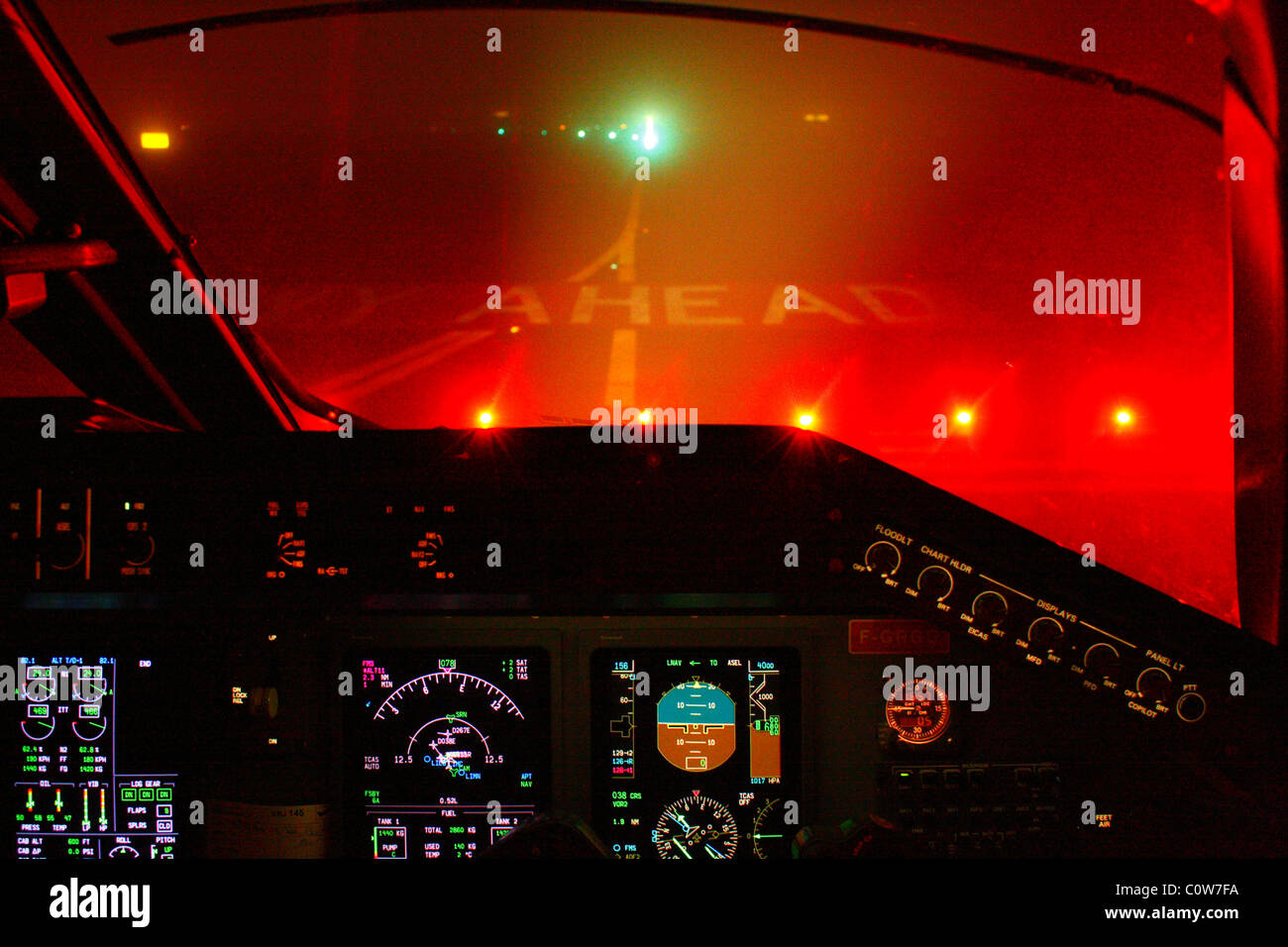 cockpit on holding point Stock Photo - Alamy