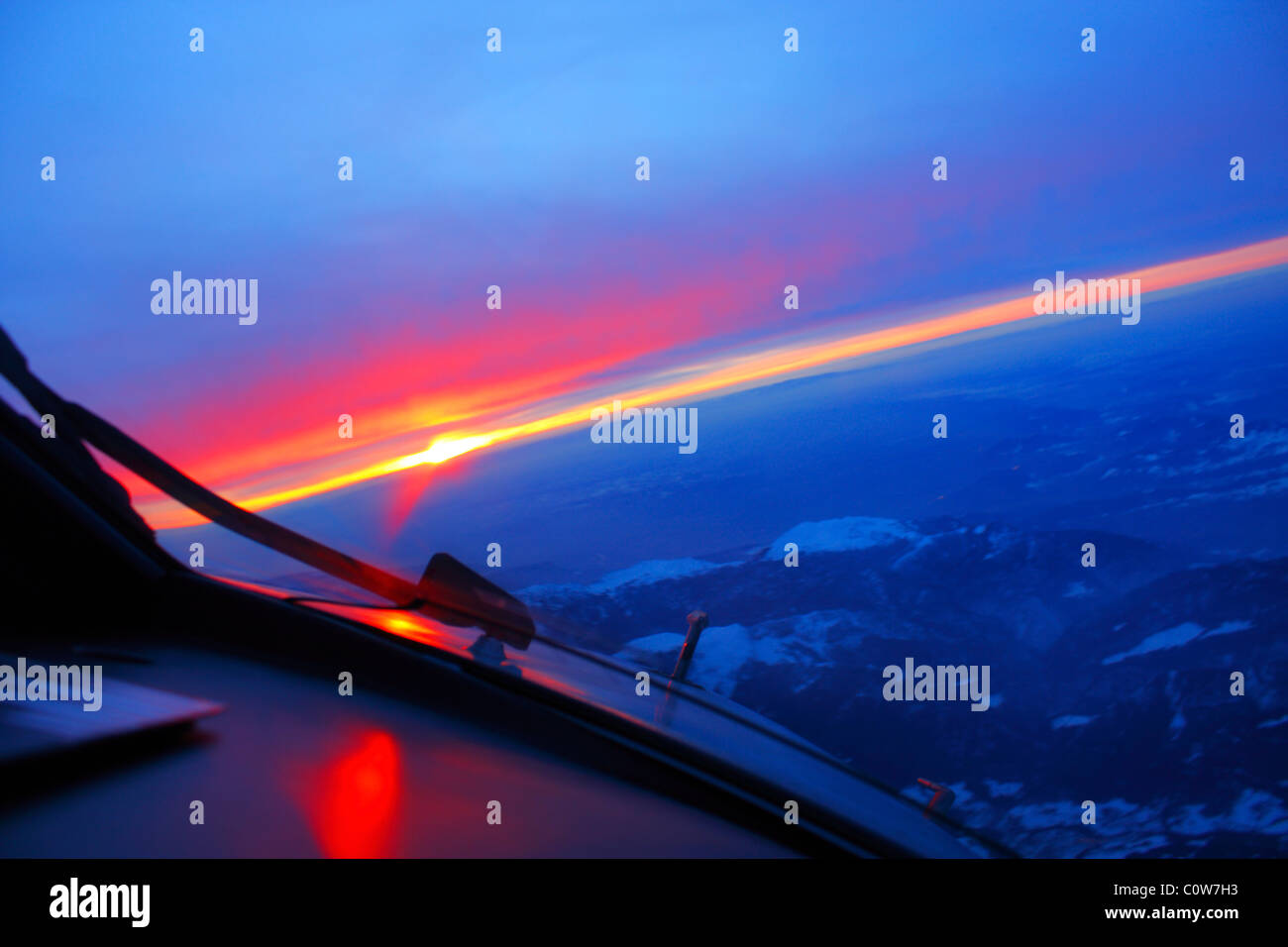 cockpit in flight Stock Photo - Alamy