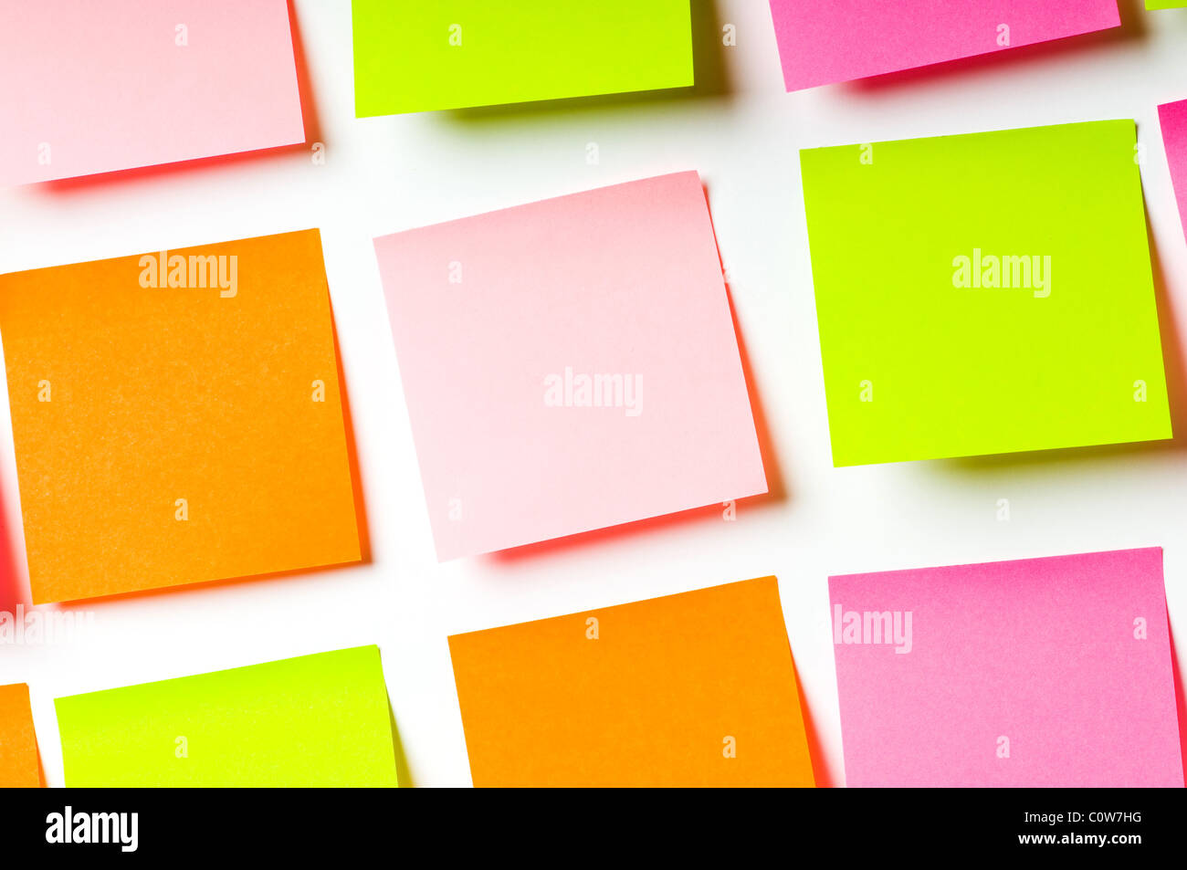 Reminder notes isolated on the white background Stock Photo - Alamy