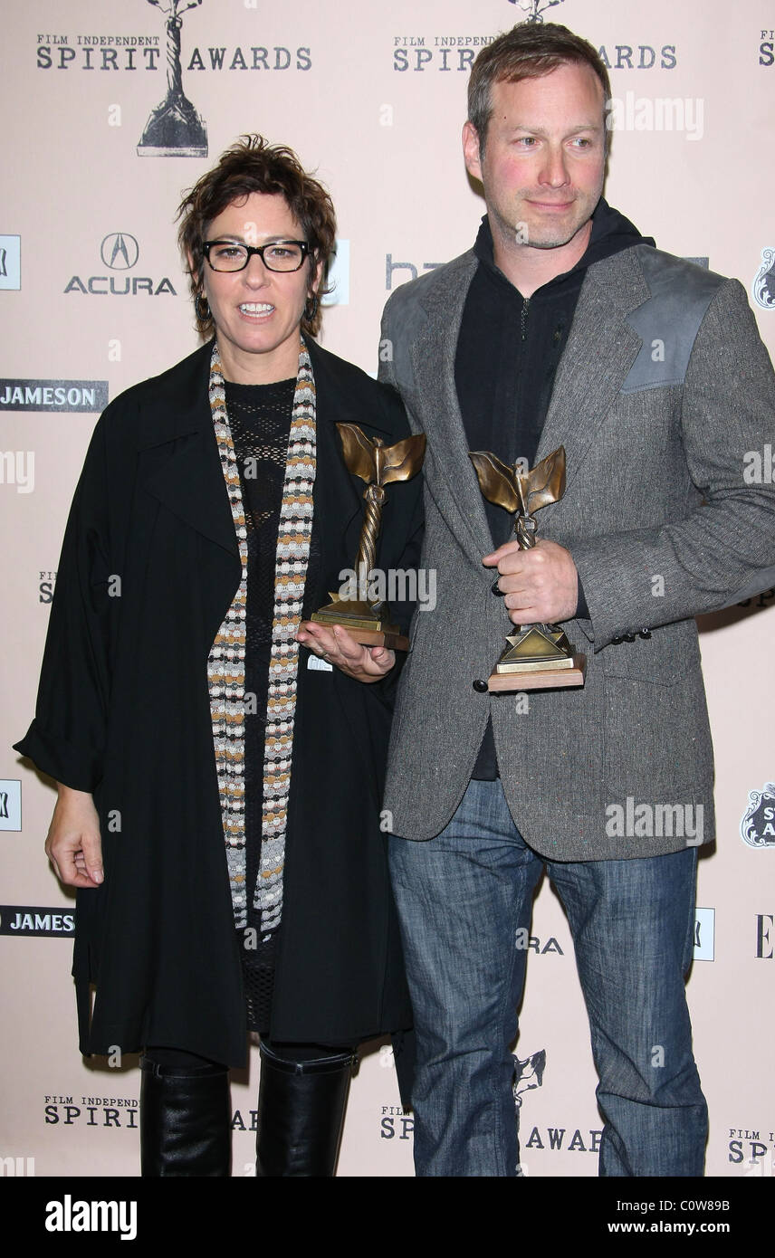 LISA CHOLODENKO STUART BLUMBERG 2011 FILM INDEPENDENT SPIRIT AWARDS PRESS ROOM LOS ANGELES ...