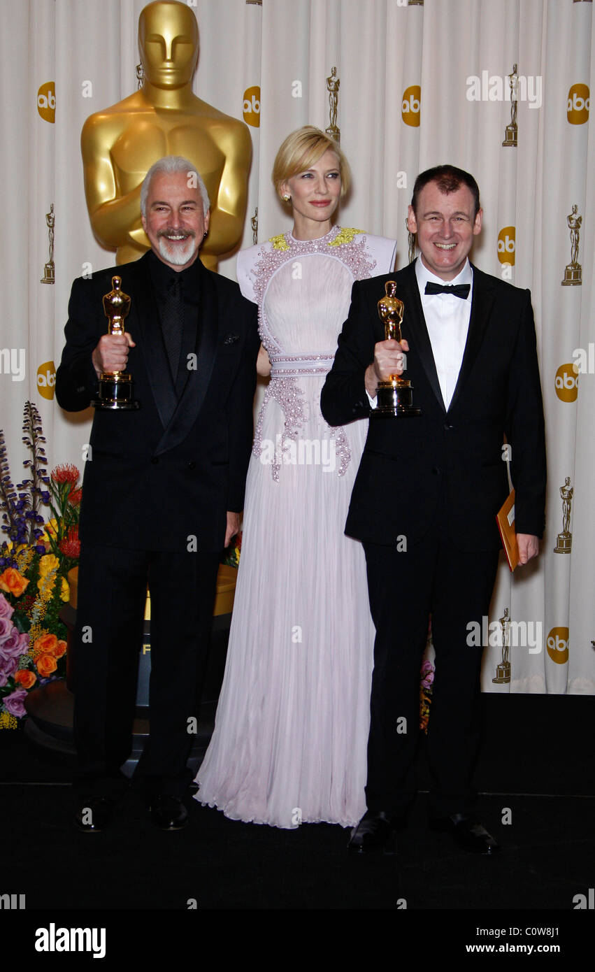 RICK BAKER CATE BLANCHETT DAVE ELSEY 83RD ACADEMY AWARDS PRESS ROOM ...