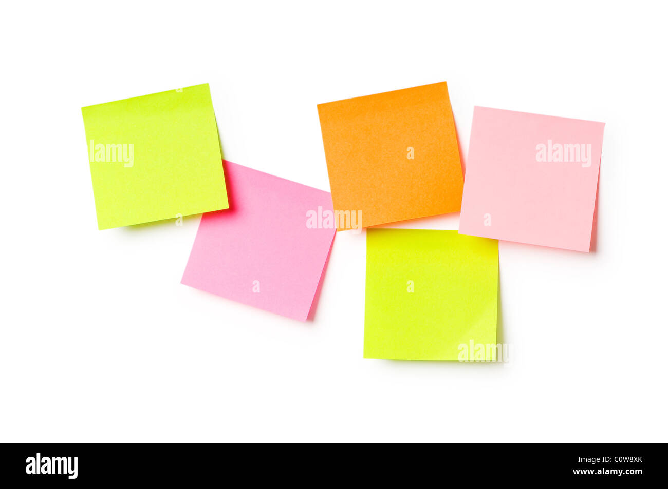 Reminder notes isolated on the white background Stock Photo - Alamy