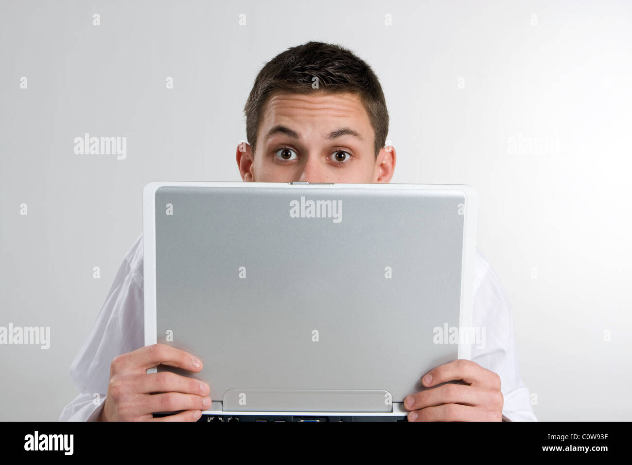 Raised Eyebrow And Computer