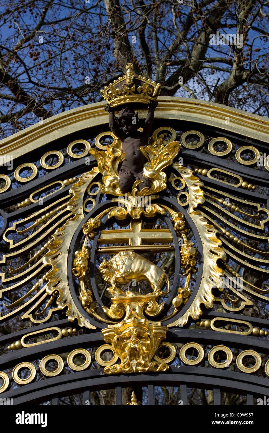 Gilded Decoration on Canada Gate Green Park London England Stock Photo ...