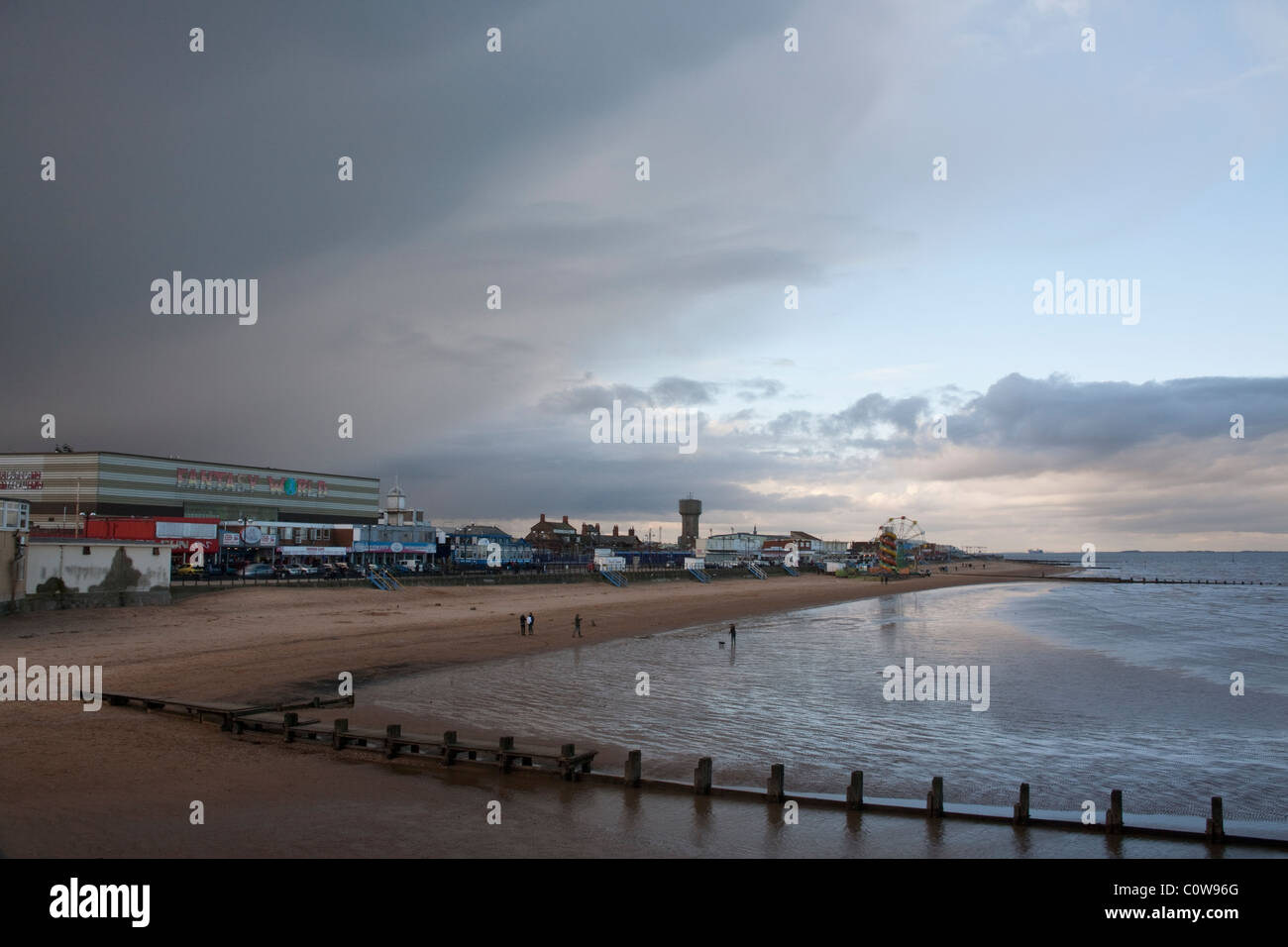 Cleethorpes Promenade and beach, North East Lincolnshire Feb 2011 Stock ...