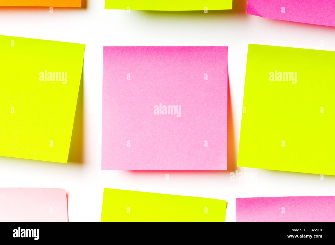 Reminder notes isolated on the white background Stock Photo - Alamy