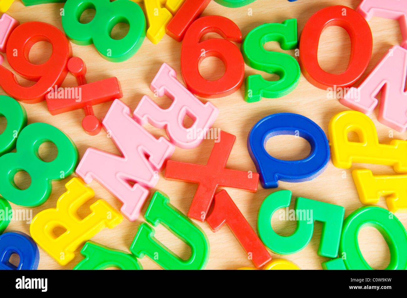 Children letters digits on table hi-res stock photography and images ...