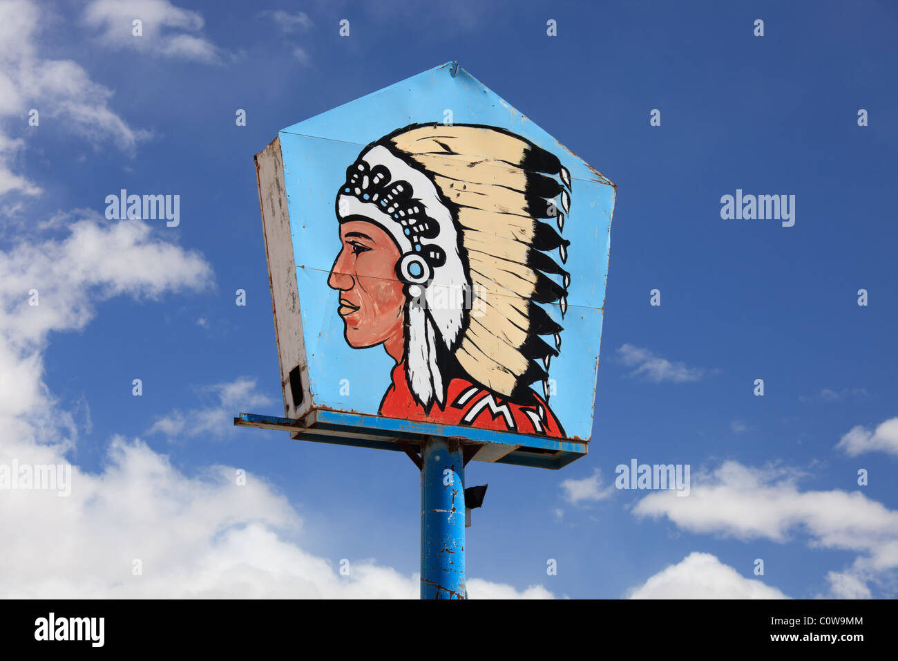 Big Chief gas station sign, Zia Pueblo, New Mexico Stock Photo - Alamy