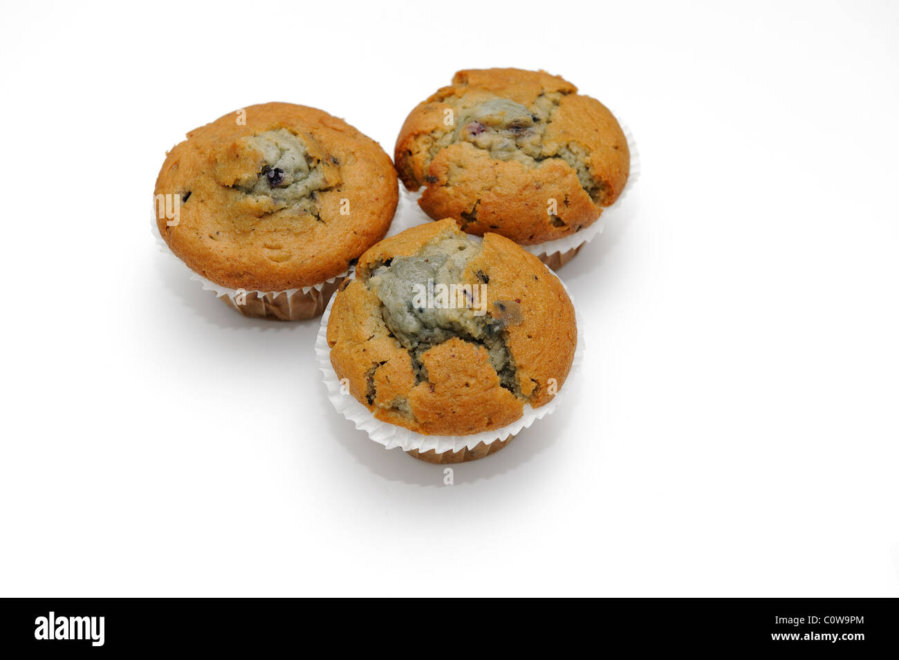 3 three blueberry muffins Stock Photo - Alamy
