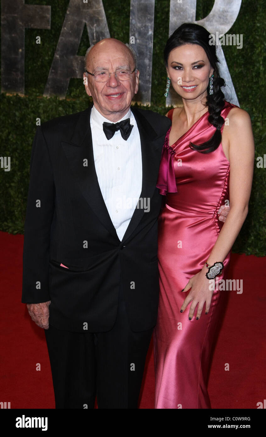 RUPERT MURDOCH WENDI DENG 2011 VANITY FAIR OSCAR PARTY LOS ANGELES ...