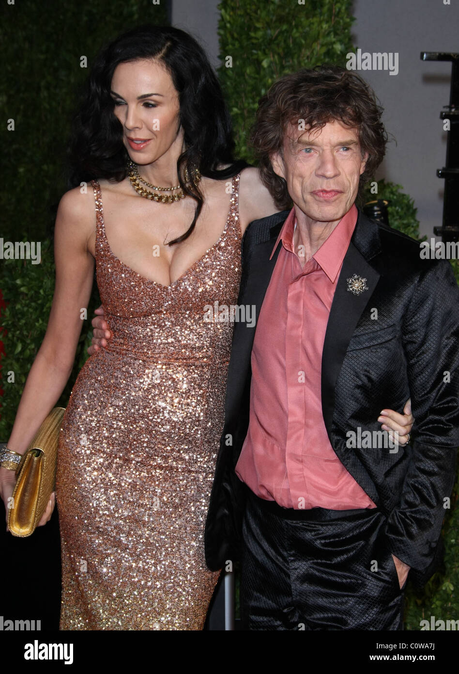L'WREN SCOTT MICK JAGGER 2011 VANITY FAIR OSCAR PARTY LOS ANGELES ...