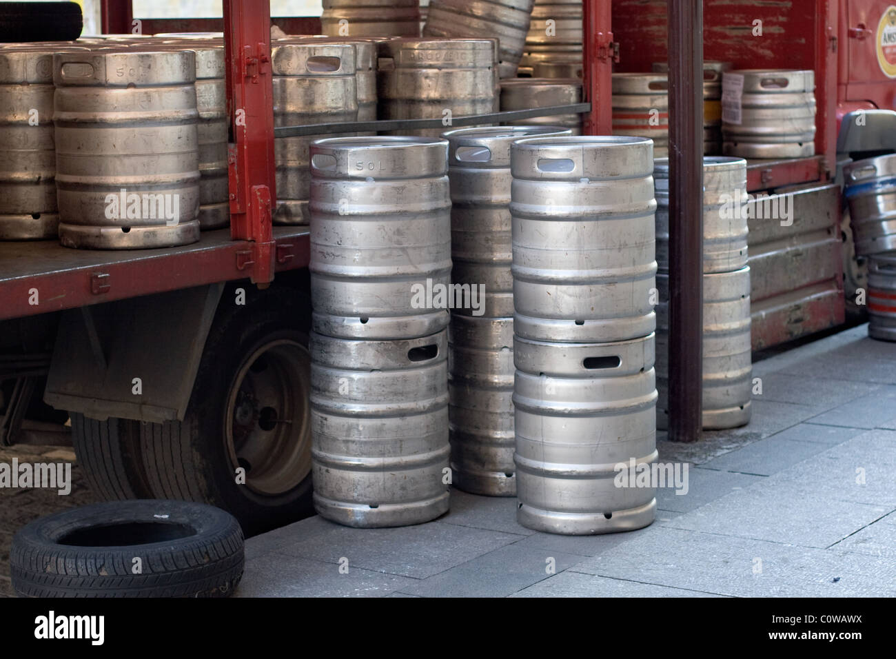 Metallic beer barrels hi-res stock photography and images - Alamy