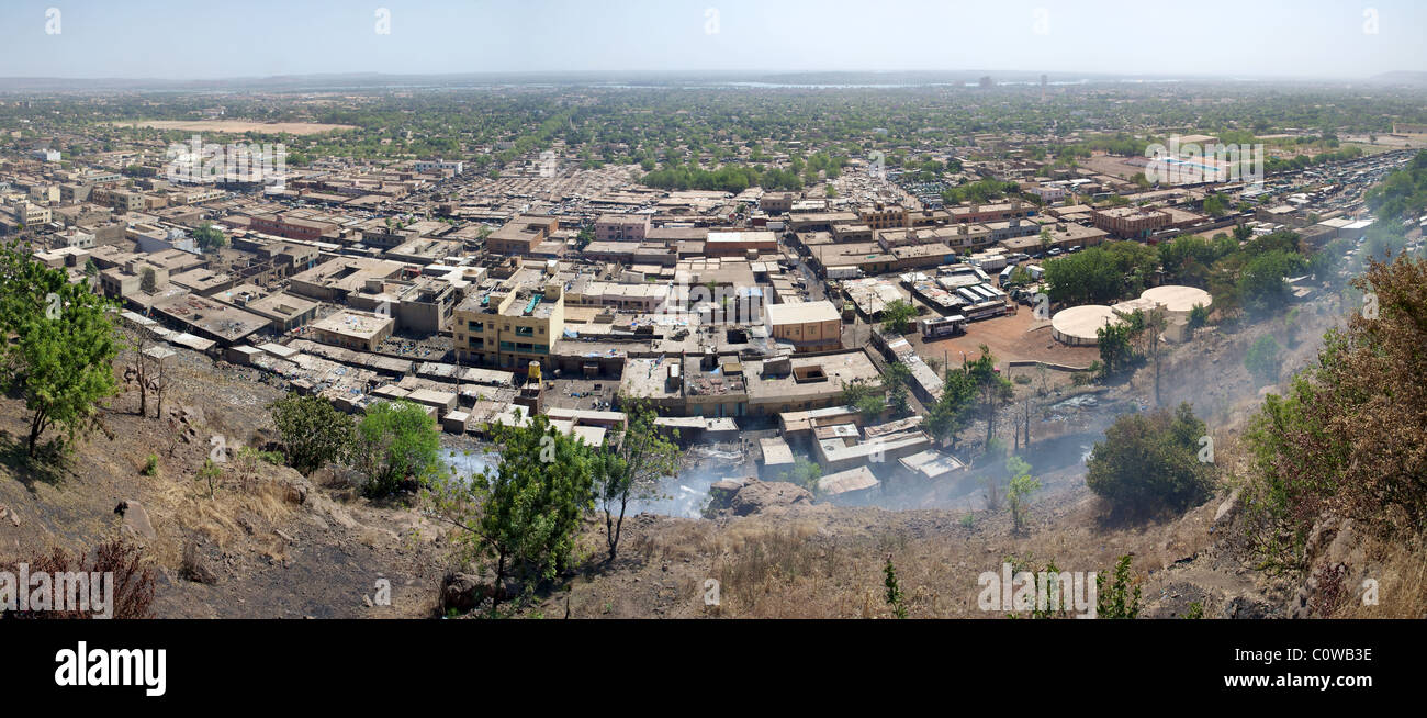 Aerial view of the city of Bamako in Mali during the day Stock Photo ...