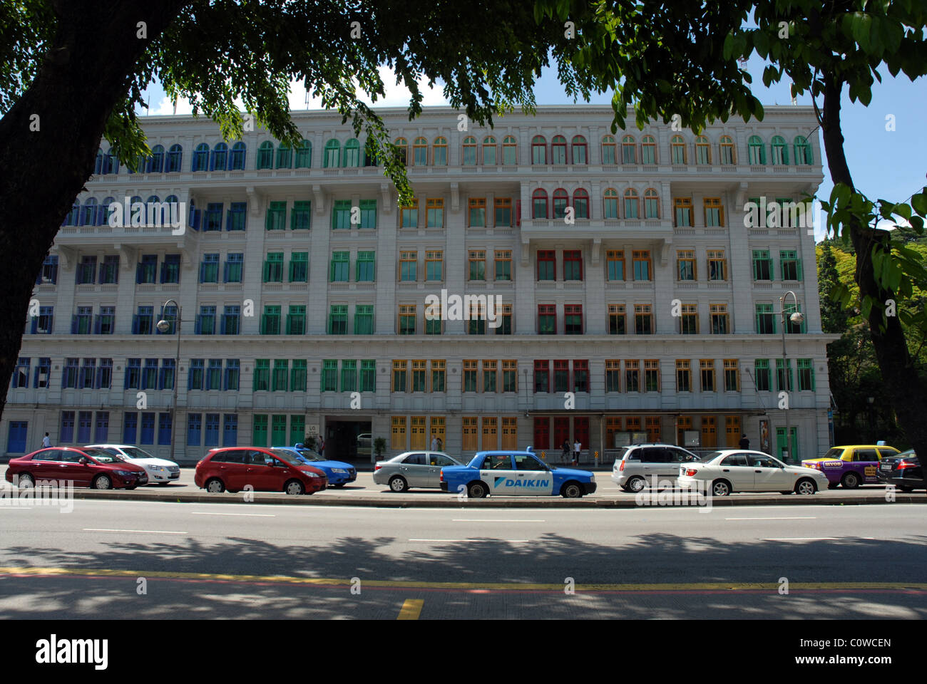 Traffic jam and building Stock Photo - Alamy