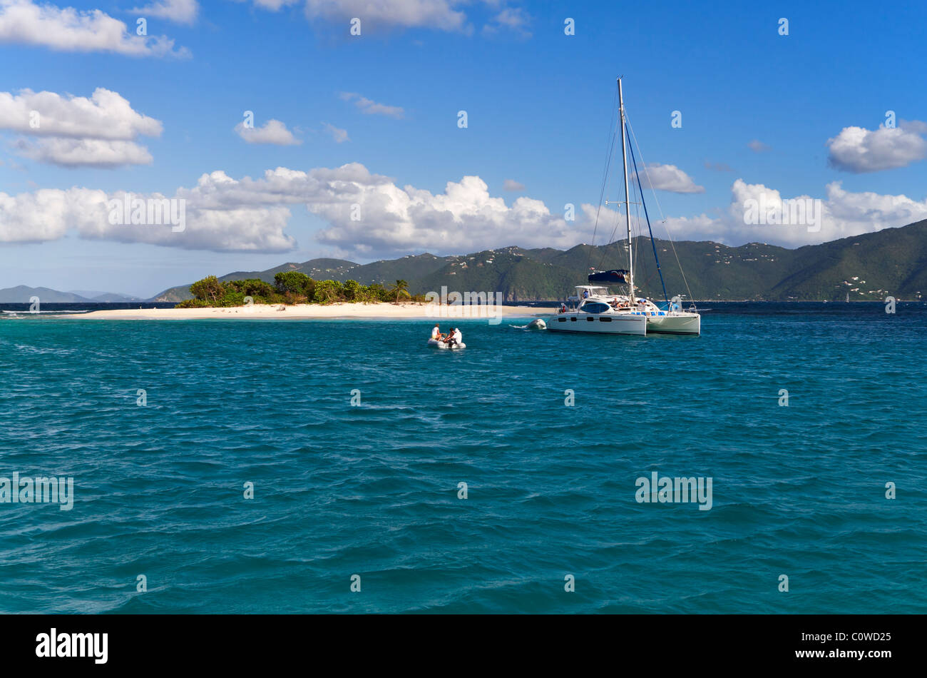 The idyllic tiny islet of Sandy Spit, British Virgin Islands Stock ...
