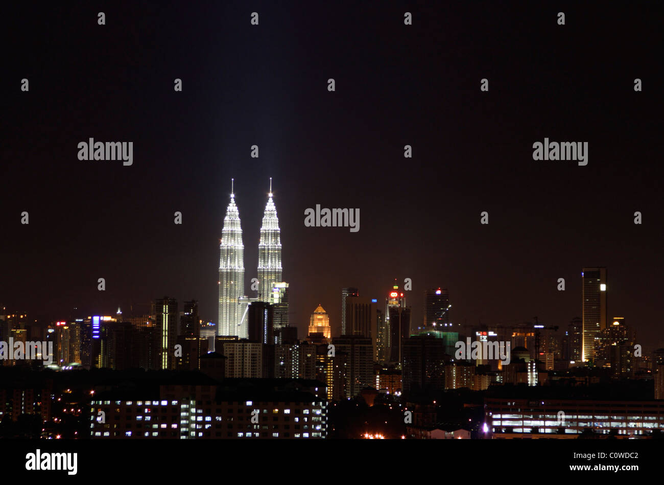 Kuala Lumpur skyline at night - Malaysia Stock Photo - Alamy