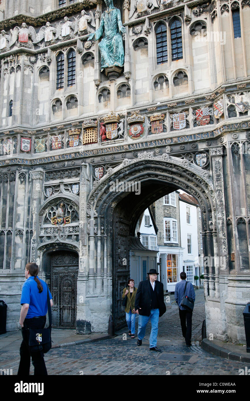 Entrance gate to Canterbury Cathedral, Kent, England, UK Stock Photo ...