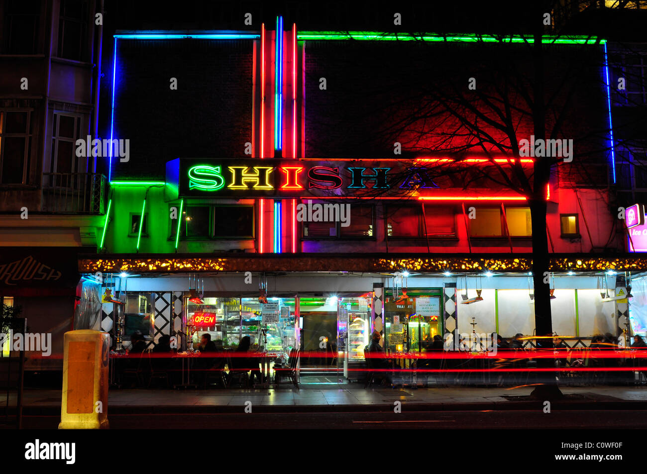 Shishaw Bar on Edgeware Road, London Stock Photo - Alamy