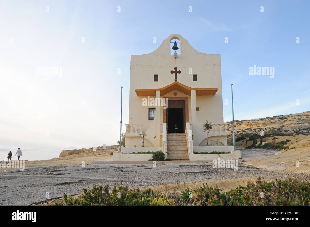 St Anne Chapel in Dwejra in Gozo. A typical Mediterranean modern chapel ...