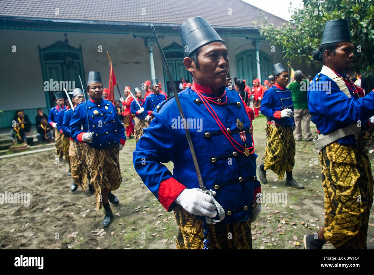 Tradition Army of Surakarta Palace Central Java Indonesia Stock Photo ...