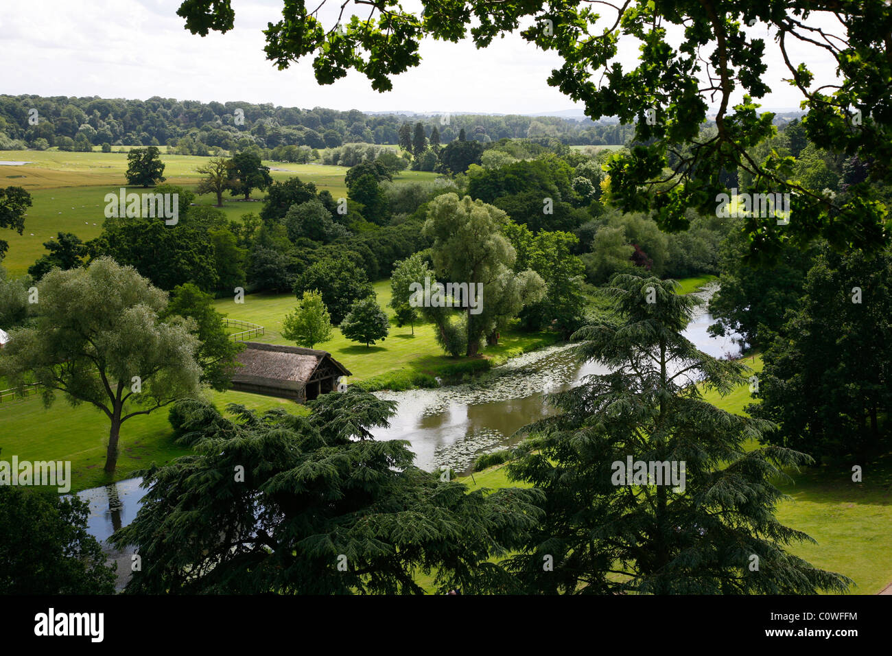 Landscape around the Warwick Castle, England, UK Stock Photo - Alamy
