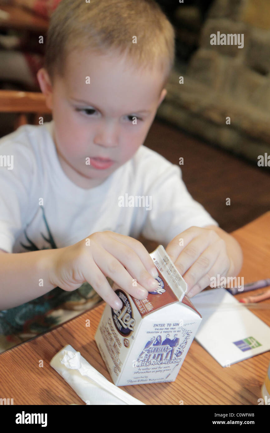 Open Chocolate Milk Carton