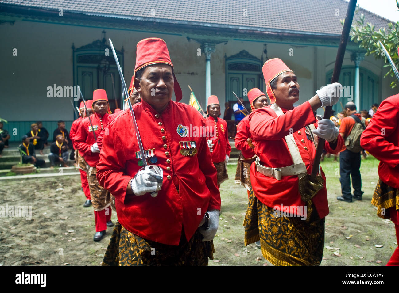 Tradition Army of Surakarta Palace Central Java Indonesia Stock Photo ...