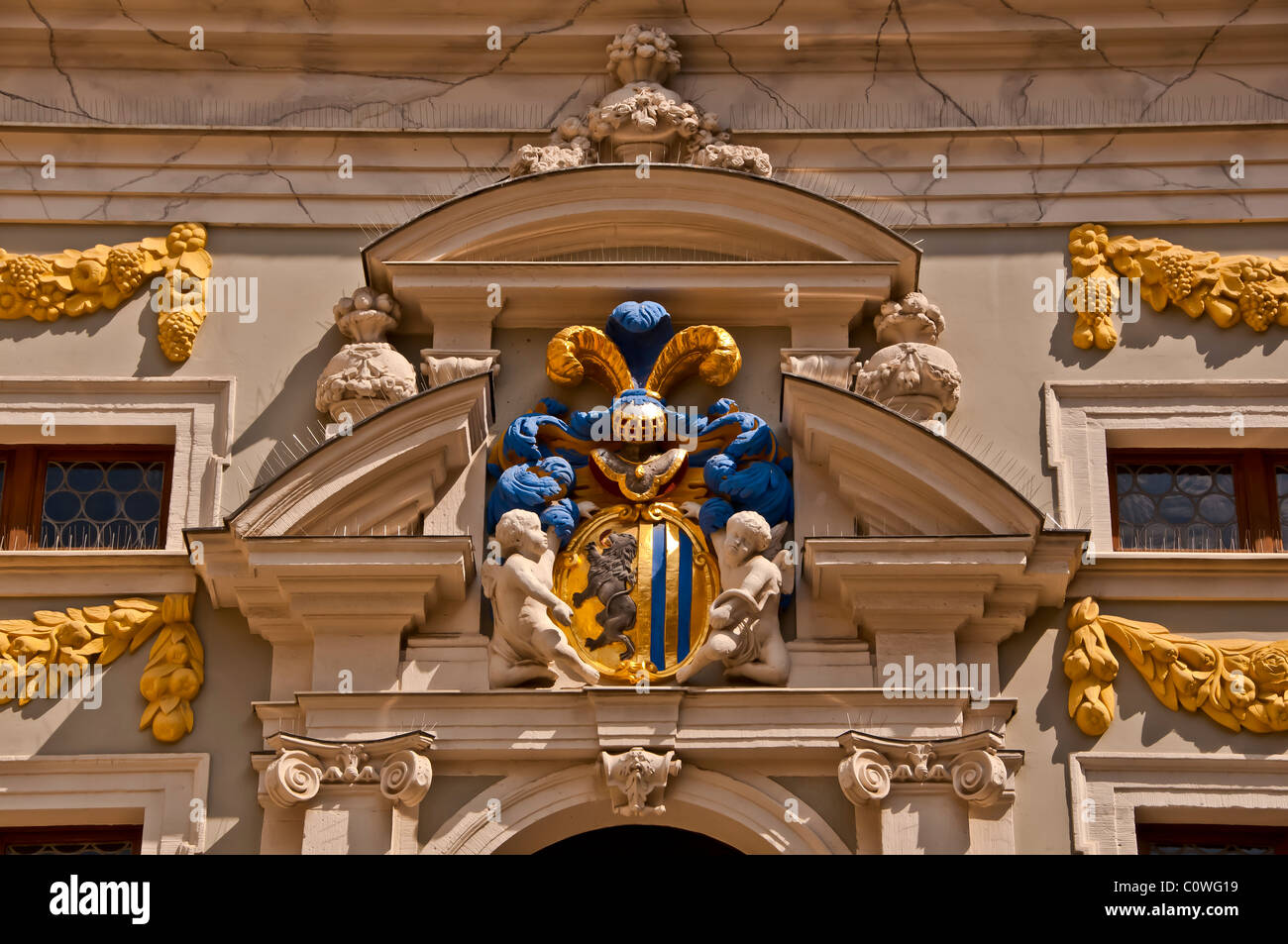 Leipzig Germany city coat of arms Stock Photo - Alamy