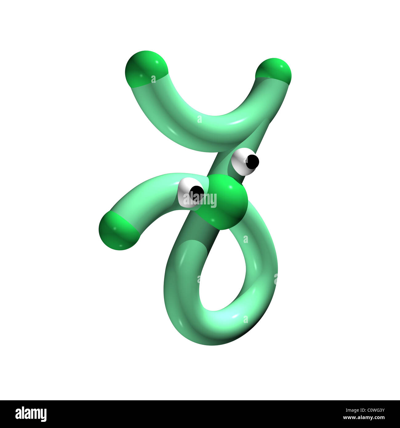 Green zodiac signs, side view, 3d, it is isolated. Capricorn Stock ...