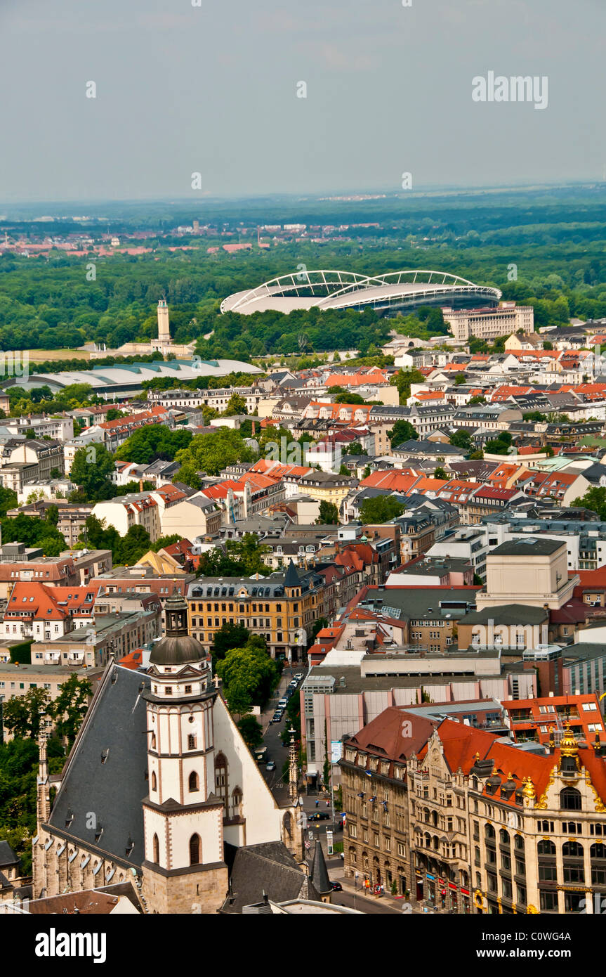 Aerial City of Leipzig, State of Saxony, Germany Stock Photo - Alamy