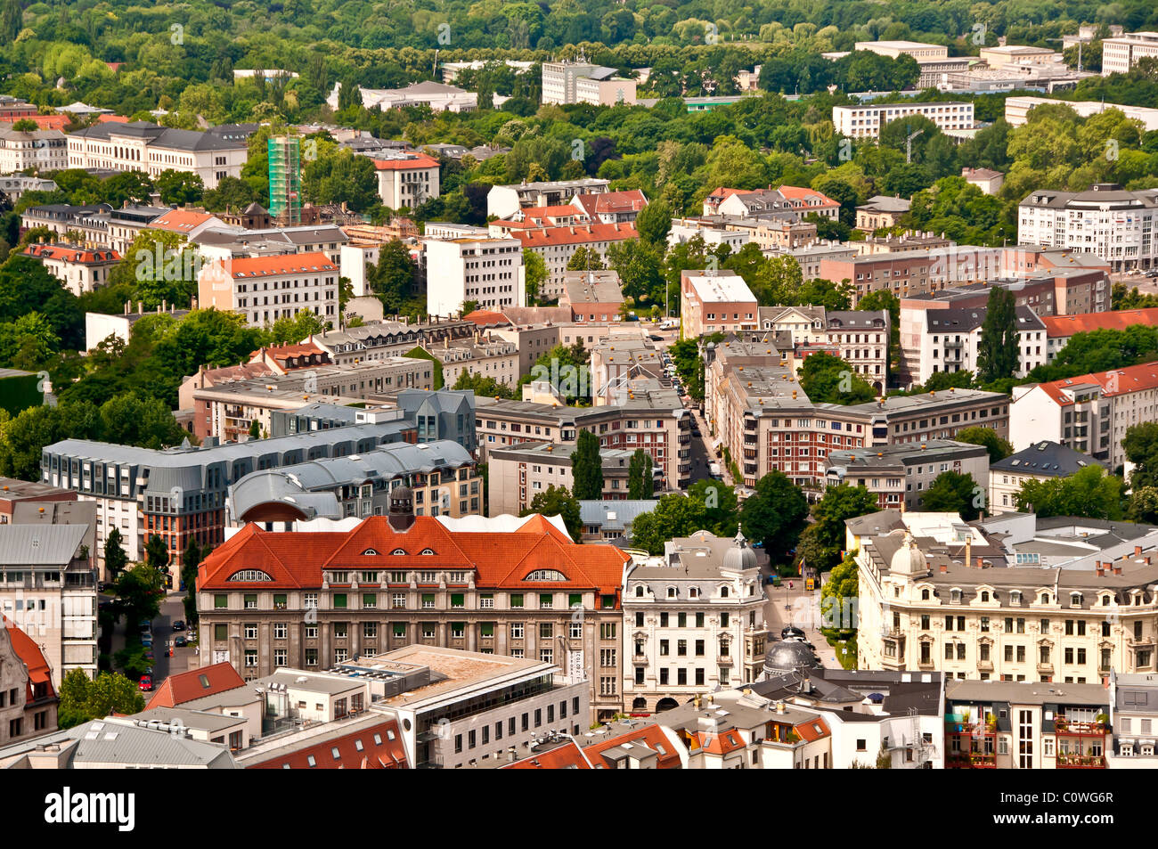Aerial City of Leipzig, State of Saxony, Germany Stock Photo - Alamy