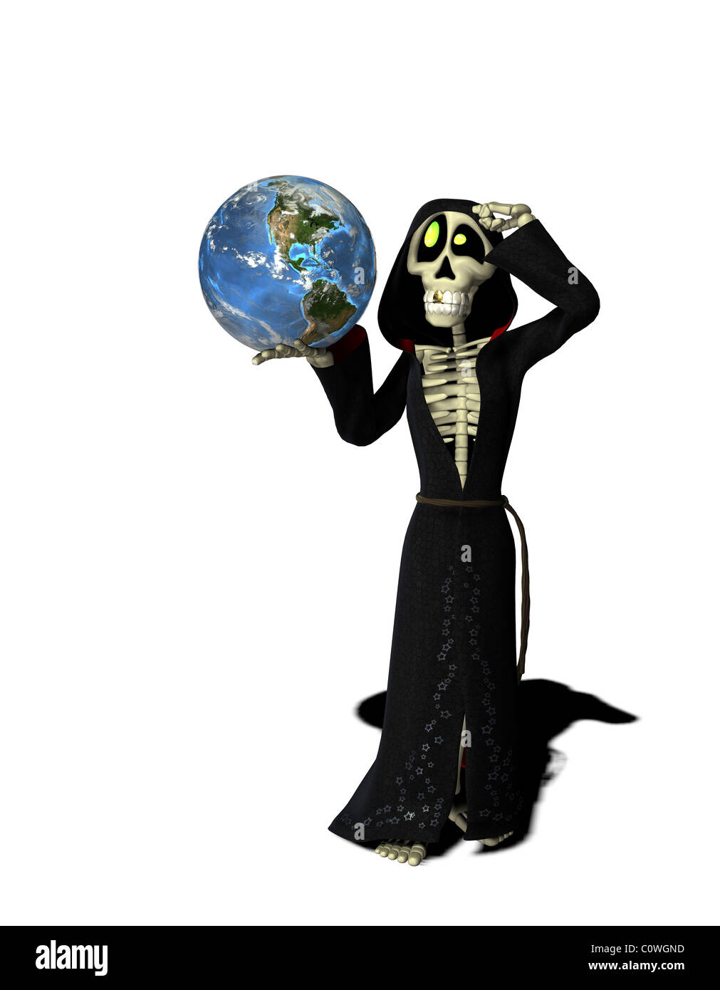 Grim reaper style skeleton Cut Out Stock Images & Pictures - Alamy